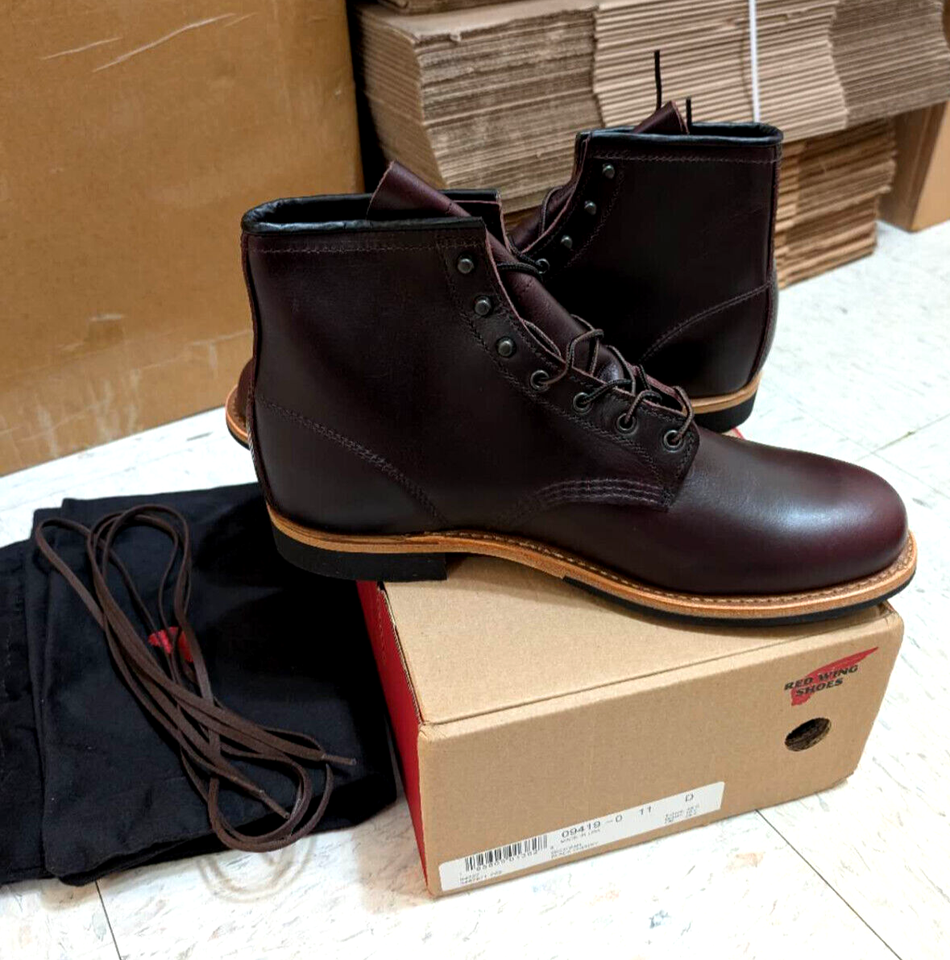 Red Wing Heritage Men's Beckman round toe boot Black Cherry 9419 | eBay