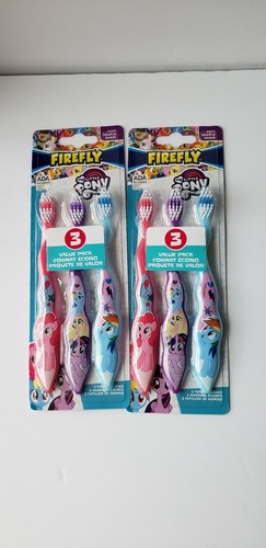 2 New My Little Pony Child Soft 3 Pack Toothbrush Set Firefly MLP Pink ...