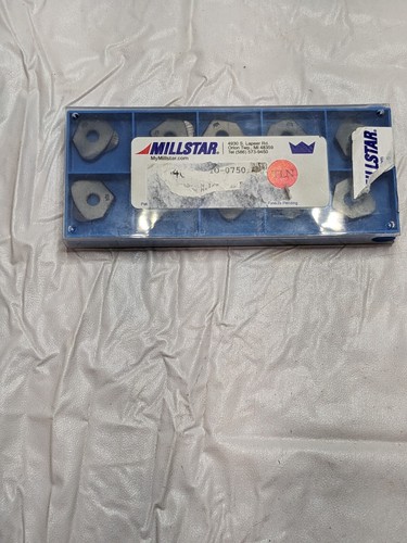 MILLSTAR Milling Insert TO-0500 TLN, Solid Carbide ALTiN Coated Qty 10 ...