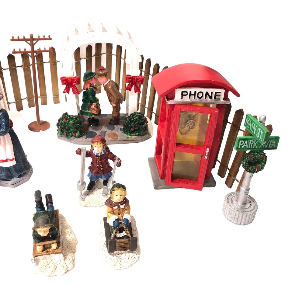 19ct Lot Lemax Figures AND Mixed Vintage Village Accessories | eBay