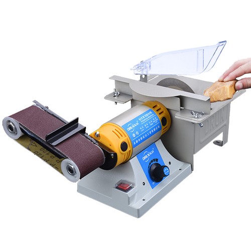 220V 750W Electric Belt Sander Jewelry Rock Woodworking Metal Polishing ...