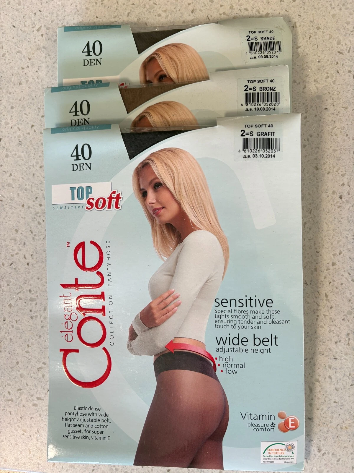 Conte Top Soft 40 den - Wide belt Microfibre Women Pantyhose 3 pair lot | eBay