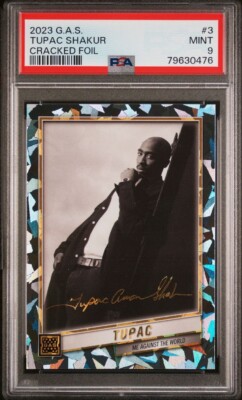 2023 GAS Trading Cards Tupac Shakur 3 Cracked Ice Facsimile Signature ...