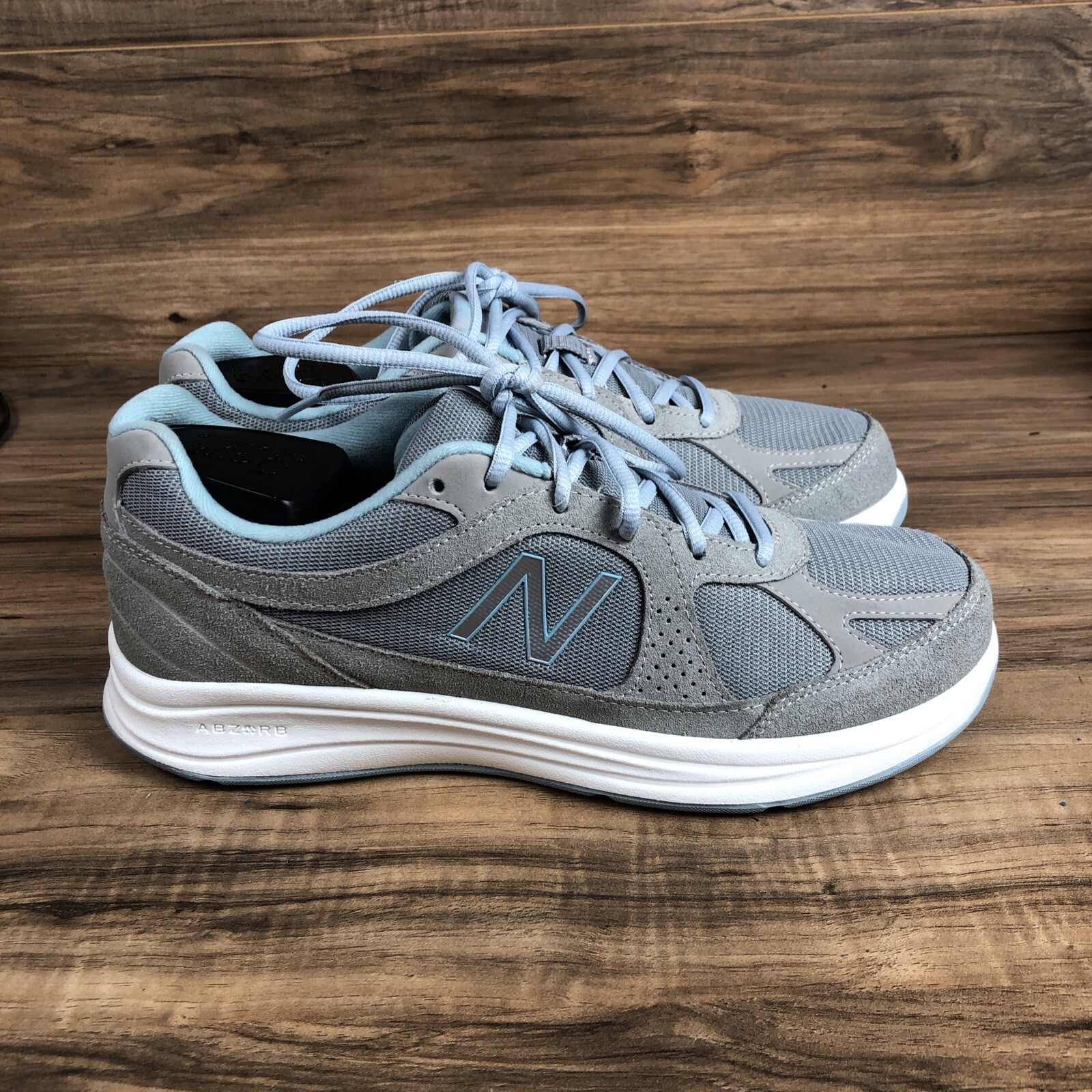New Balance 877 Women WW877SB Grey Blue Suede Walking Shoes US Size 10 ...