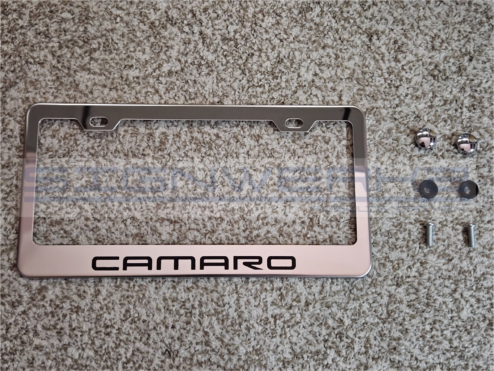 Camaro Chrome Stainless Steel US/Canada License Plate Frame | eBay