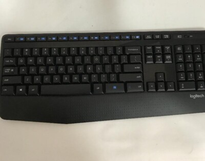 Logitech K345 Wireless Full-sized Keyboard with Palm Rest - Black (NO ...