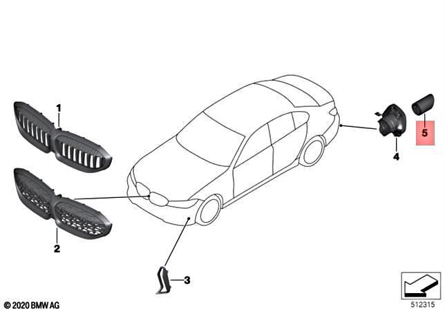 Genuine BMW G20 320d 320dX 320i 1.6 330d Tailpipe Trim Black Chrome ...
