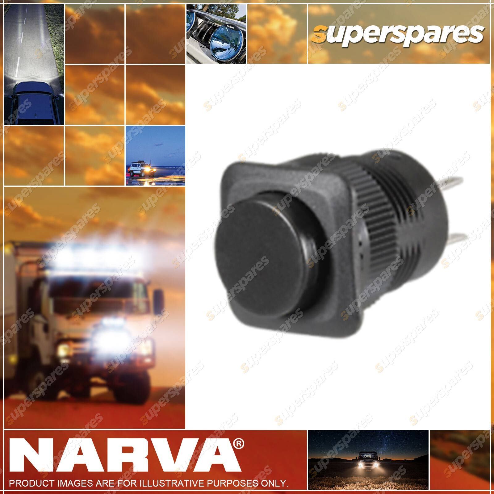 Narva Off / On Push / Push Switch with solder type terminals Blister ...