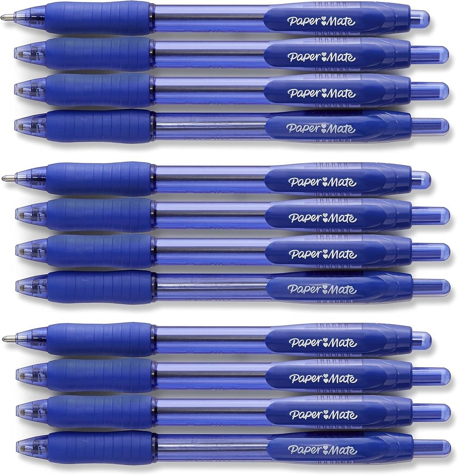 Paper Mate Profile Retractable Ballpoint Pens, Bold Point (1.4mm), Blue ...