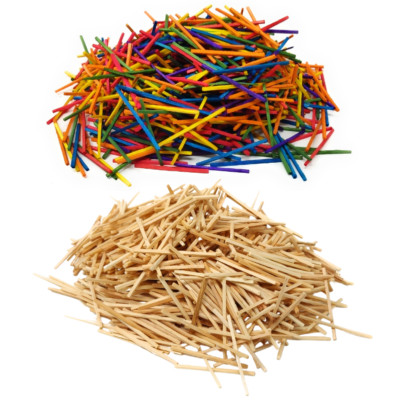 1000 x Wooden Matchsticks Plain Mixed Match Splints Model Arts Crafts ...