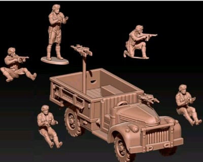 Ww2 British SAS- Lrdg Raiders With Command Car Full Set 1:35 Resin ...