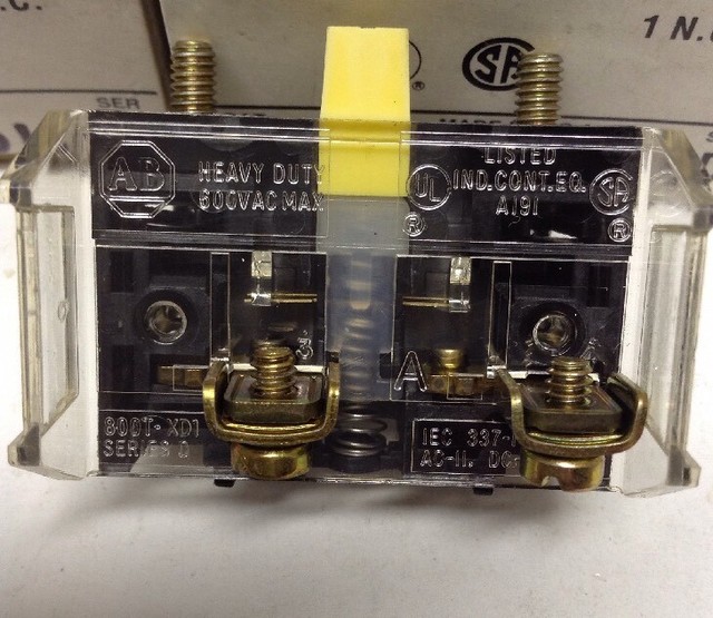 Allen Bradley Contact Shallow Block 800t-xd1 Series D 800txd1 for sale ...