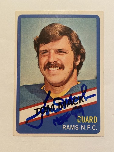 TOM MACK Signed 1976 Topps Wonder Bread #10 Rams Michigan Autograph ...