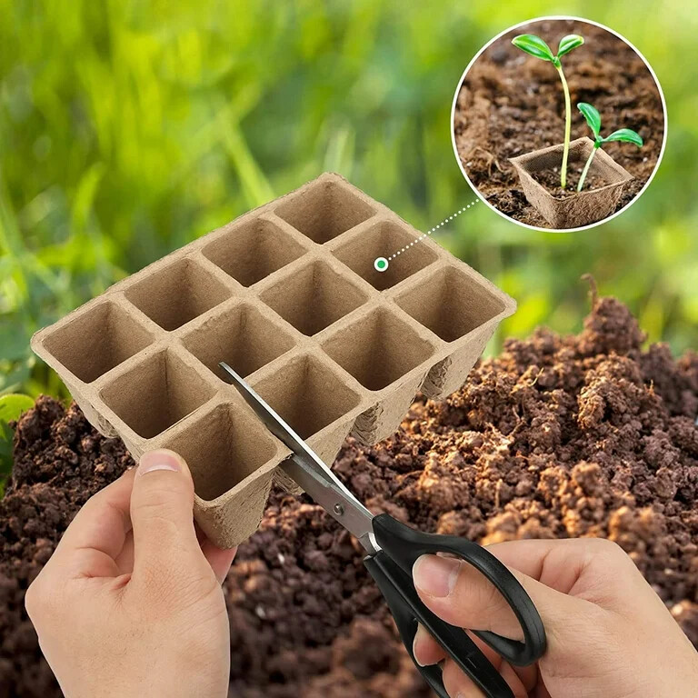 Biodegradable Seeder Trays Outdoor Fibre Plant Pots Fibre Seed Nursery ...