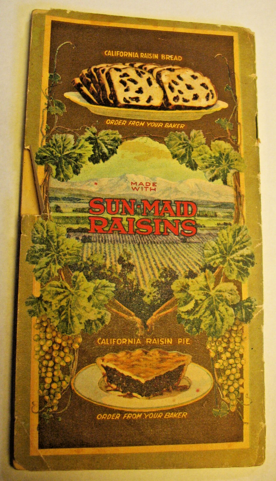 Vintage Sun Maid Recipe Booklet By California Associated Raisin Company ...