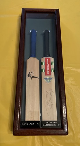 Signed West India Cricket Mini bats, BRIAN LARA & SIR GARFIELD (GARY ...