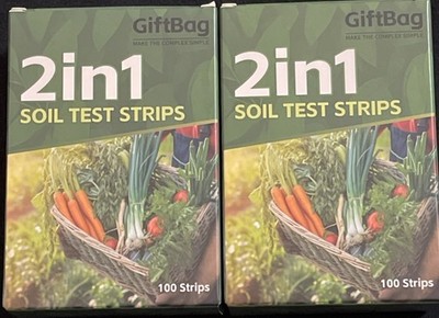 GIFTBAG Soil Test Kit 2-In-1 Soil Sampling Spoon 100 test Strips (2pk ...