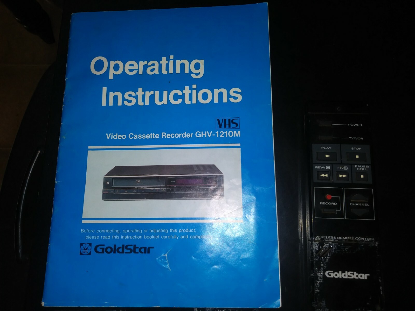Goldstar GHV-1210M VCR VHS Player, Made in Korea, Very Rare, w/ Remote ...