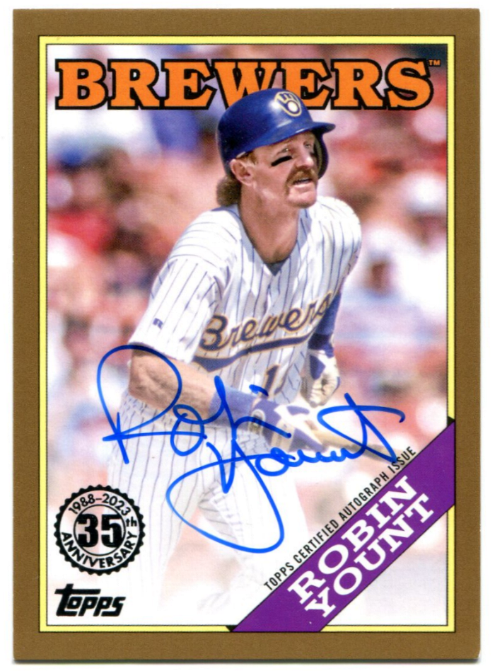 2023 Topps Series 2 Robin Yount 1988 Gold Parallel On Card Auto SP 29/ ...