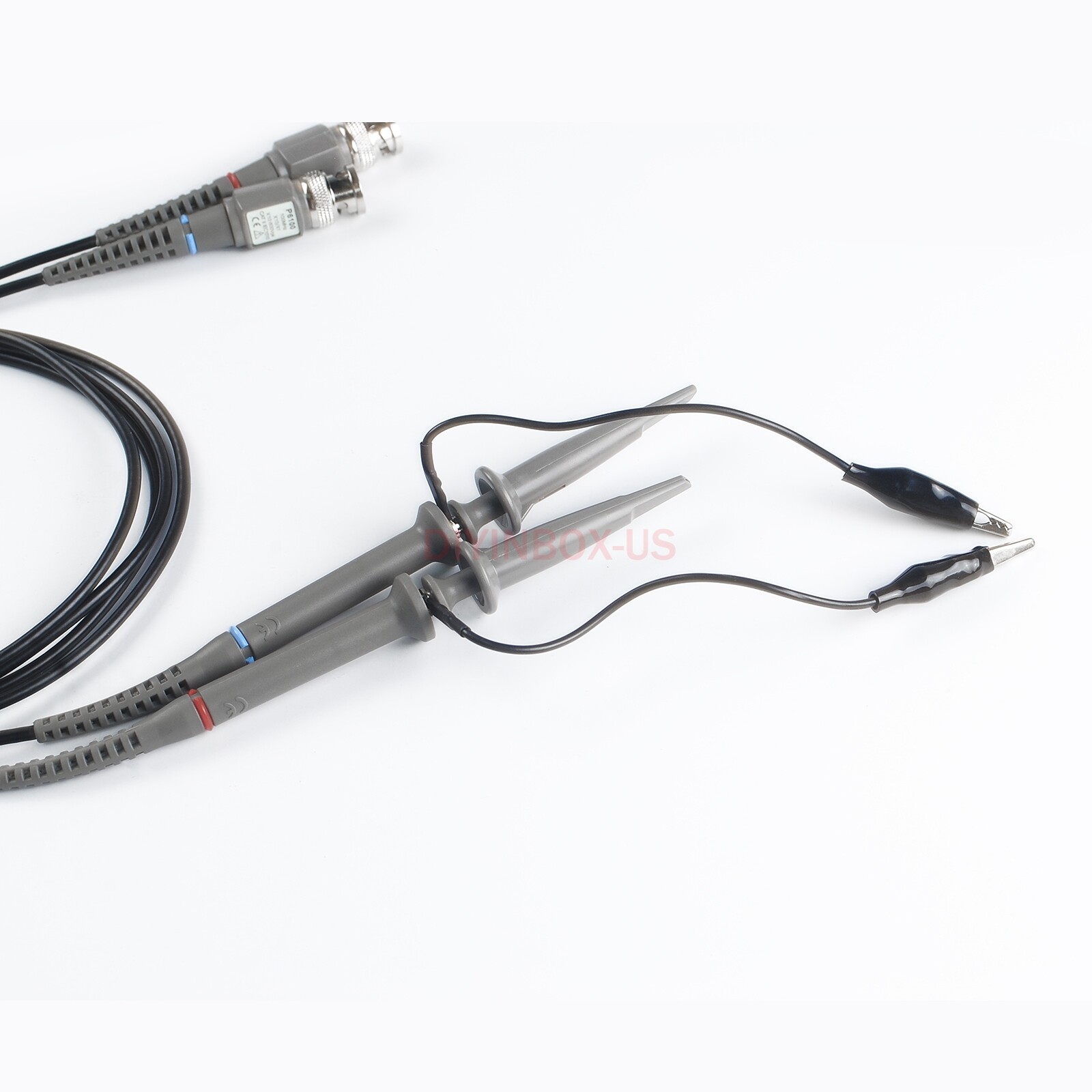 2PCS Oscilloscope Probe Scope Clip Test Cable Lead Kit 1X /10X BNC For ...