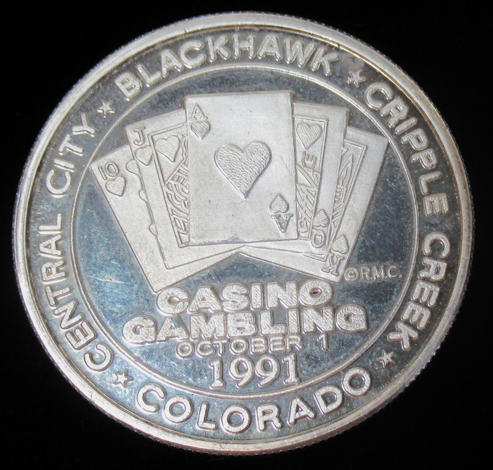 1991 Colorado Lucky Buck Casino Round 1 oz 999 Fine Silver Proof | eBay