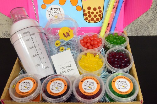 DIY Boba Bubble Fruit Tea Professional KIT Box (4 Flavours / 4 Servings ...