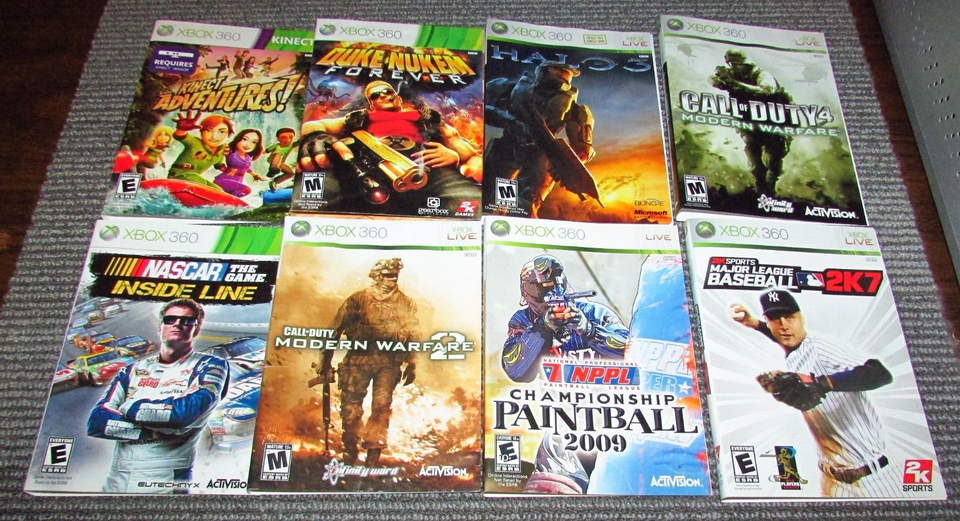 Lot of 50 Case Artwork Inserts Only for Xbox 360 All Authentic | eBay