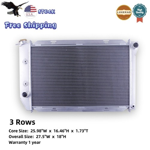3 Row Aluminum Radiator For 1979-1993 Ford Mustang Foxbody 5.0L 5.8L V8 ...
