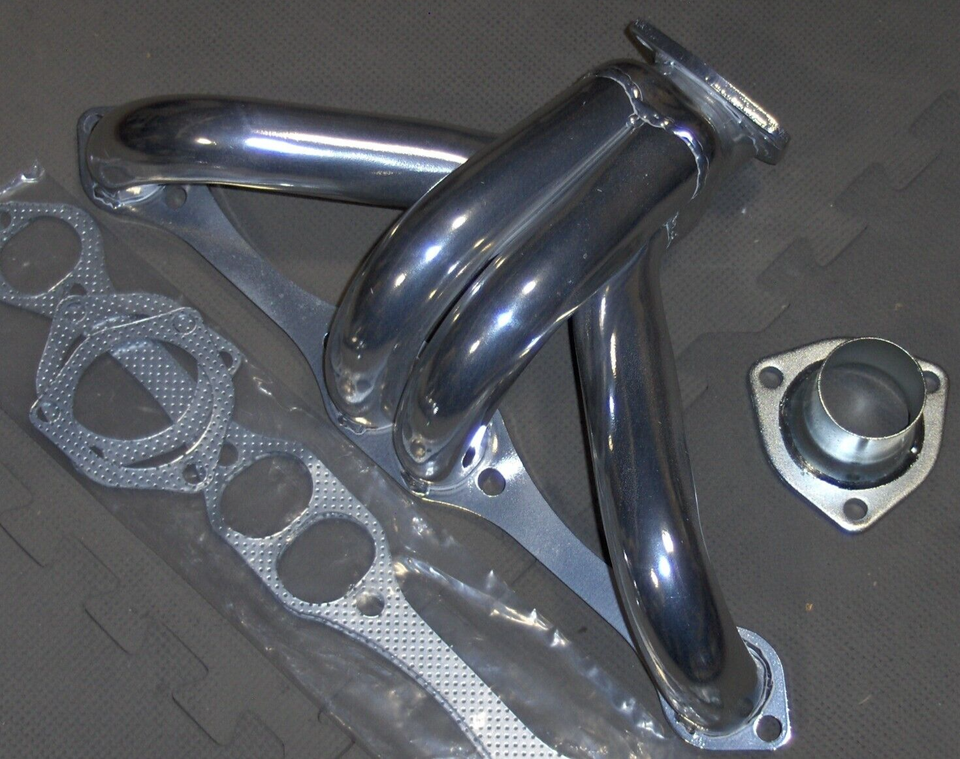 Small Block Chevy Ceramic Coated Hugger Headers Shorty 350 400 SBC ...