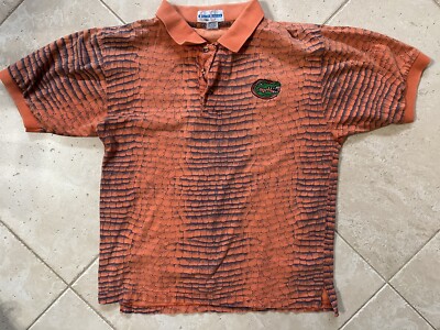 Florida Gators Polo AOP Gator Skin Shirt Adult Sz MediumVINTAGE 1990's ...
