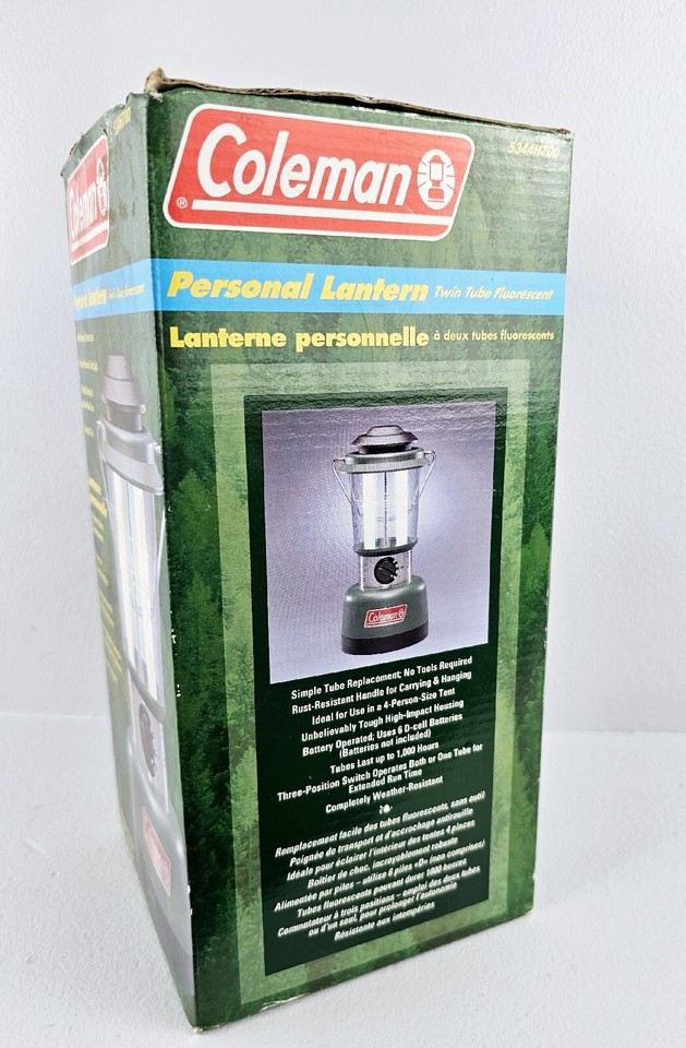 Coleman Personal Lantern Twin Tube Fluorescent Model 5344H700 Camping ...