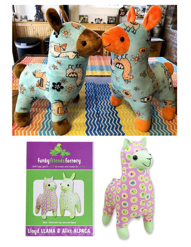 Lloyd Llama & Alice Alpaca Pattern by Funky Friends Factory | eBay