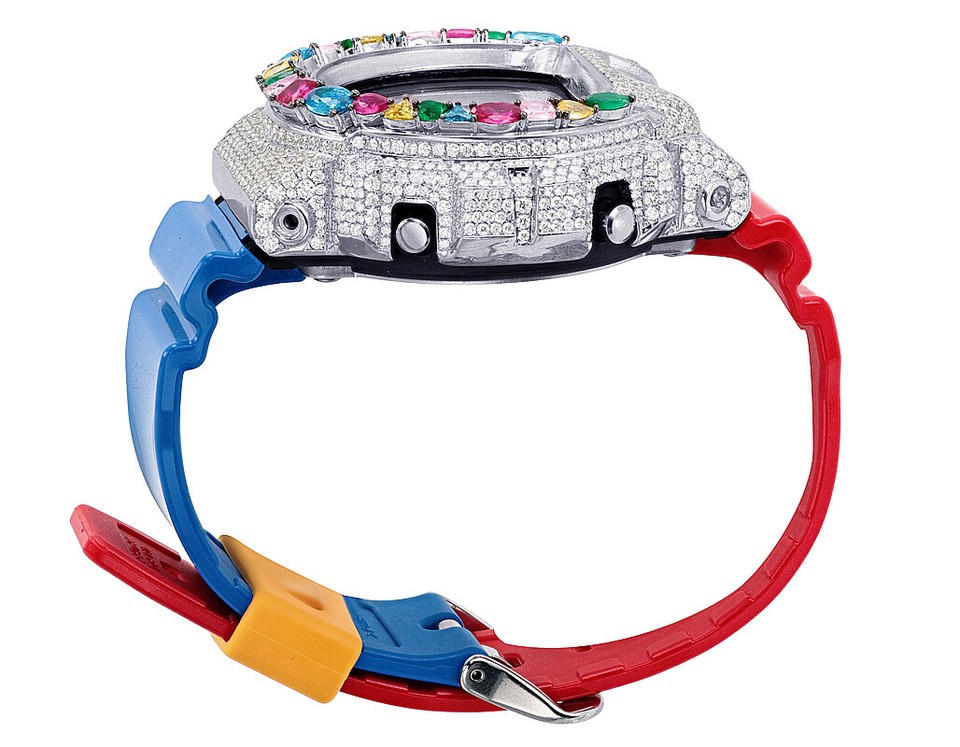 Bathing Ape Casio G-shock DW-6900 Kid Cudi VVS Real Diamond Watch 8CT ...