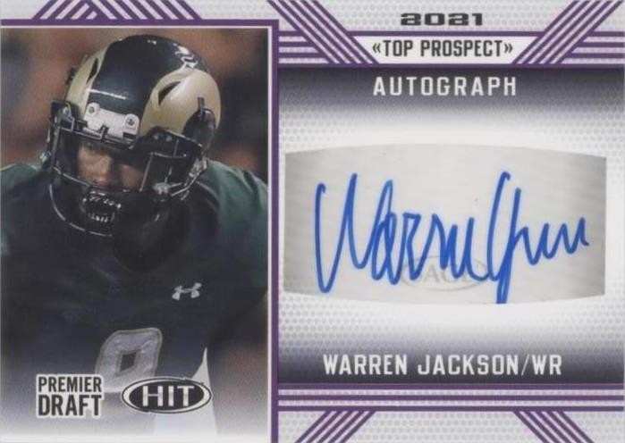 2020 Sage Hit - 2021 Top Prospect Autographs Warren Jackson #21WJ ...
