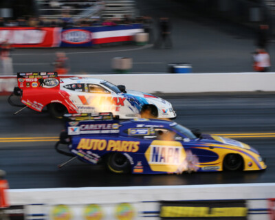 RON CAPPS & JACK BECKMAN FUNNY CARS RACING DOWN TRACK 8X10 GLOSSY PHOTO ...