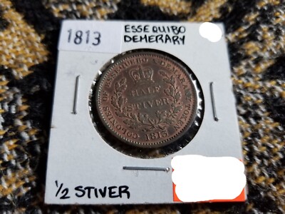 Essequibo & Demerary Colony Token - 1/2 Stiver 1813 - Circulated Tariff ...
