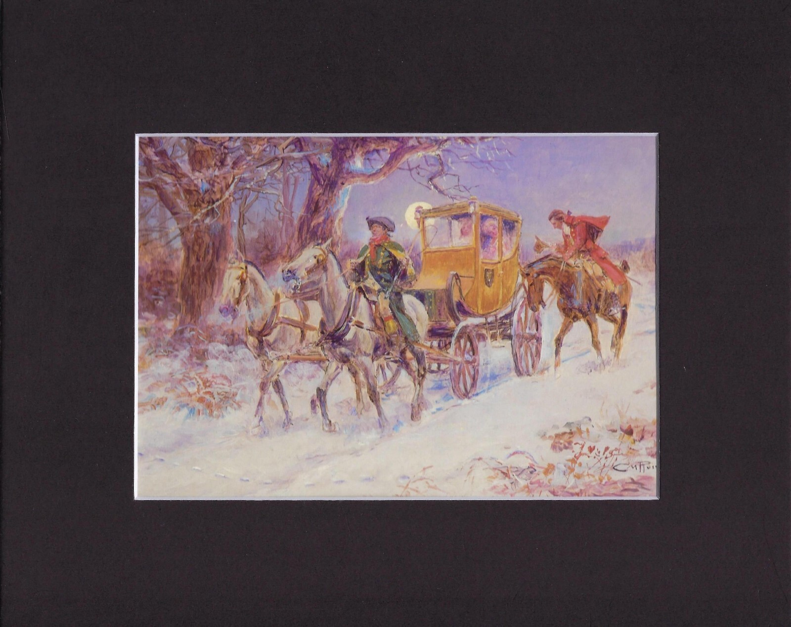 8X10" Matted Print Art Picture, CM Charles Marion Russell: Gallant ...