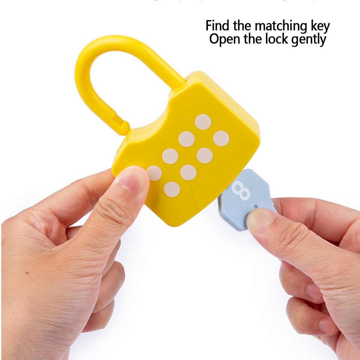 10Pcs/Set Wooden Montessori Unlock Key Toys Kids Learning Locks Toy ...