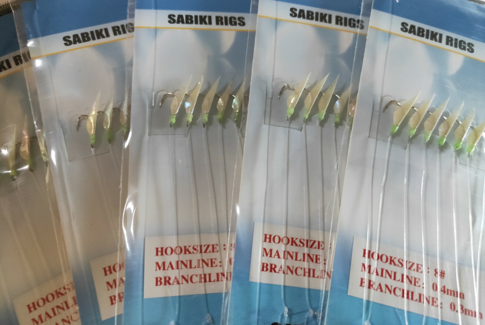 Quality Sabiki Jap Bait Jigs. 10 packs. Yakka, Herring, Slimies. Size 8 ...