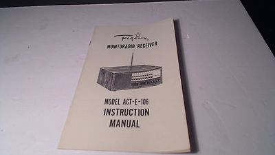 RARE Regency ACT-E-106 SCANNER Original operating Manual | eBay