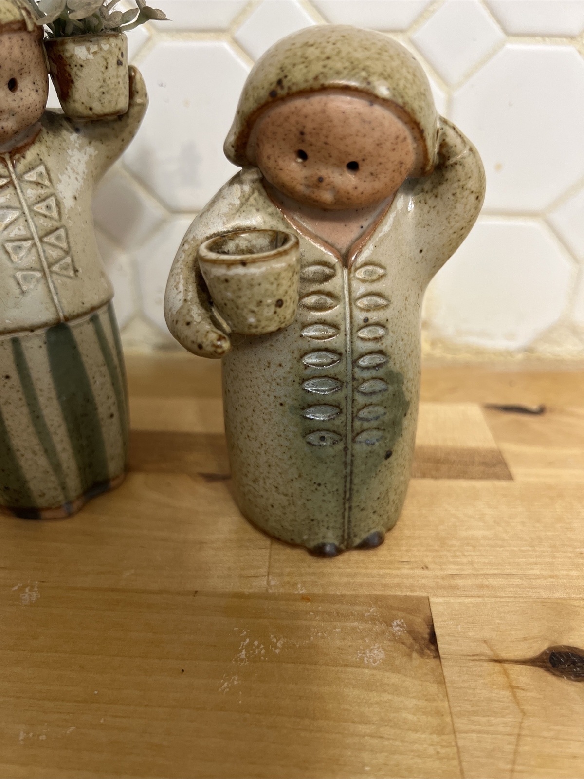 Vintage Pair Of Japanese Pottery Stoneware Gempo Figurines | eBay