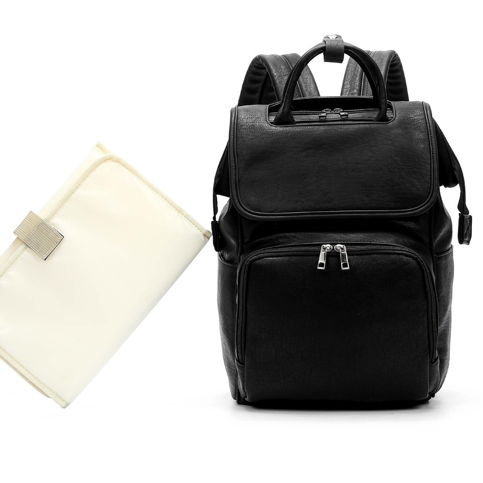 Diaper Backpack Fashion Diaper Bag Maternity Newborn Baby Back Pack PU ...