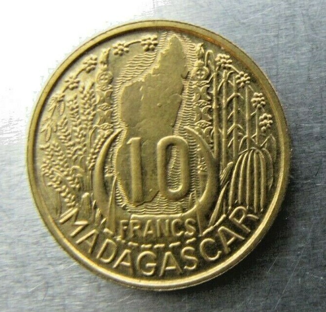 Madagascar KM-E4 10 Francs 1953 Essai, nice BU | eBay