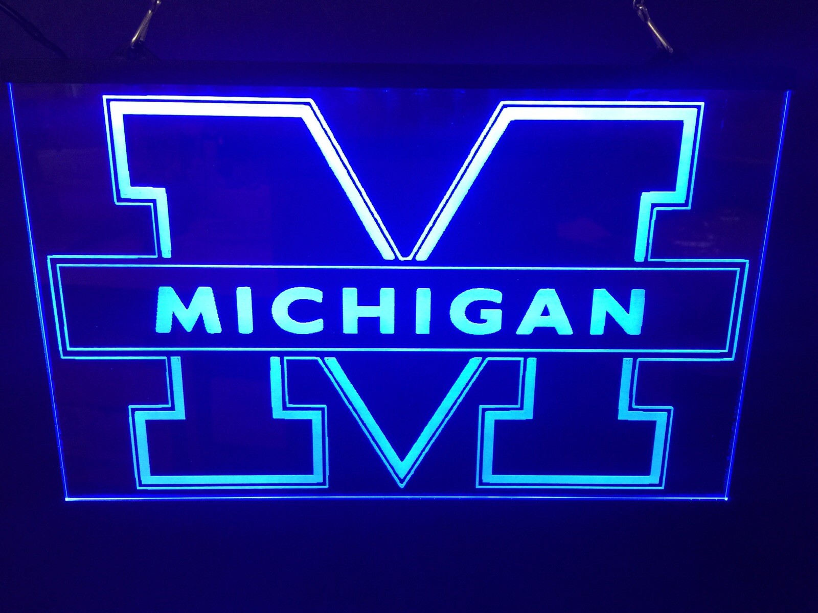 Michigan Wolverines Led Neon Light Sign Game Room , Bar , garage Sign ...