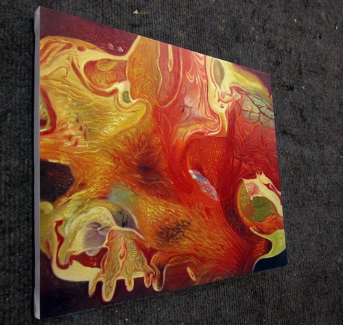 20x24 inches Abstract stretched Oil Painting Canvas Handmade Art Wall ...