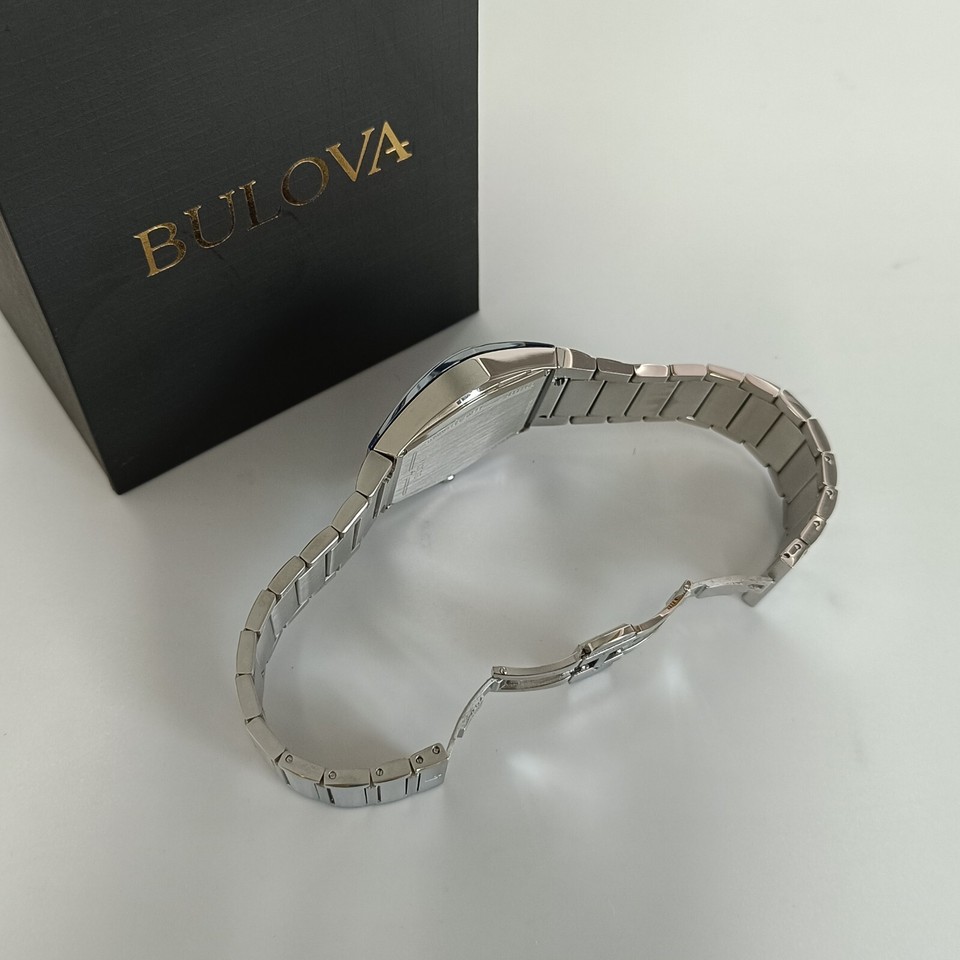 Bulova 96A258 Gemini Men's Wristwatch Blue Silver-Tone Stainless Steel ...