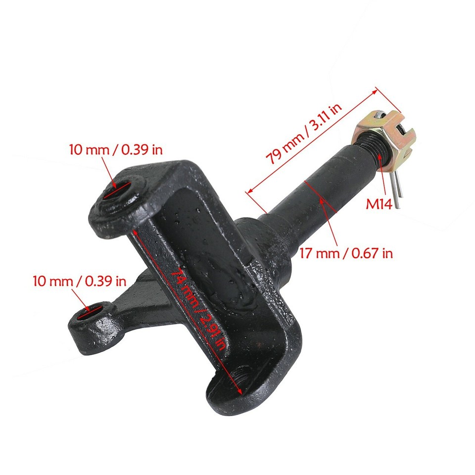 Front Steering Knuckle Spindle for Drum Brake Wheel Hub ATV Quad Go ...