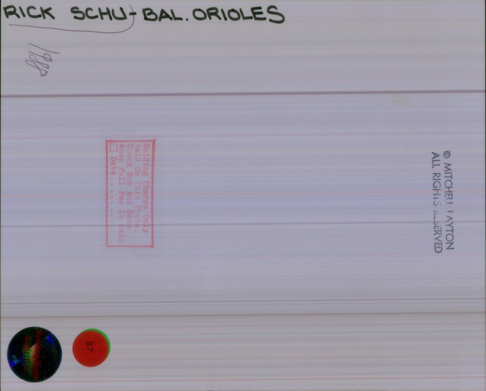 LG816 1988 Original Mitchell Layton Photo RICK SCHU Baltimore Orioles ...