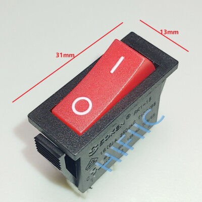 SOKEN RK1-15 Rocker Switch 16A 125/250VAC T100/55 2 Pins 2 Positions ...