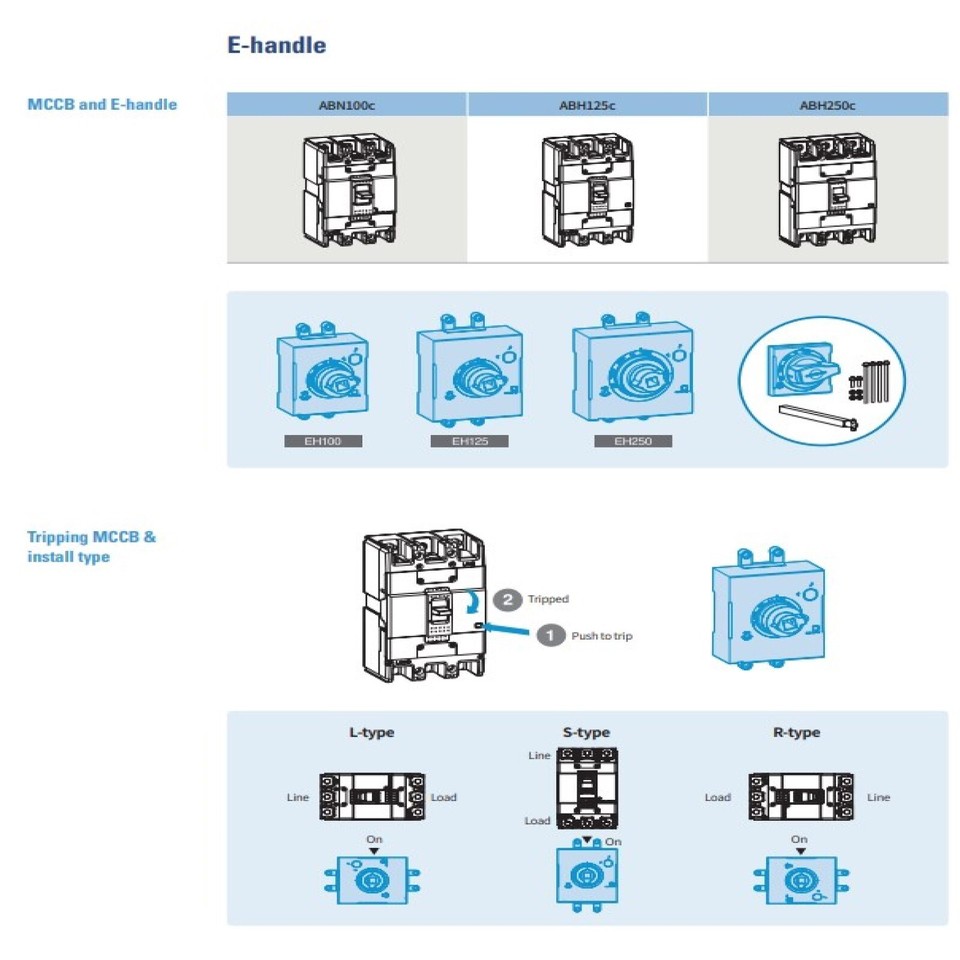 Ls Electric Mccb Operating Rotary Handle D-handle Direct type | eBay